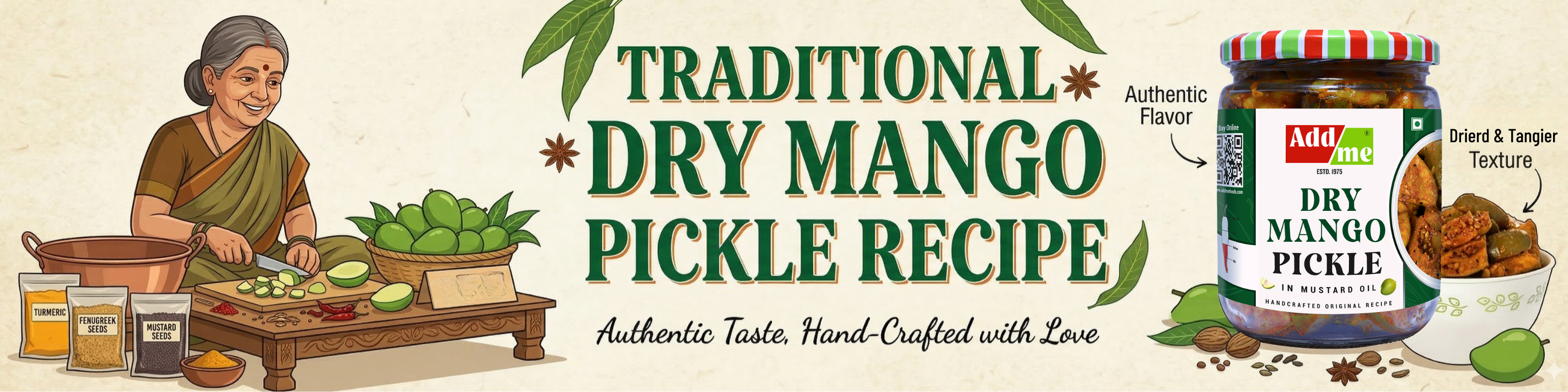 Traditional Homemade Dry Mango Pickle Recipe | Addme's Secret – Add Me ...